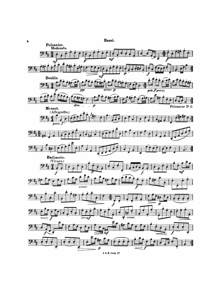 Partes Orquestra Suite Bach | PDF