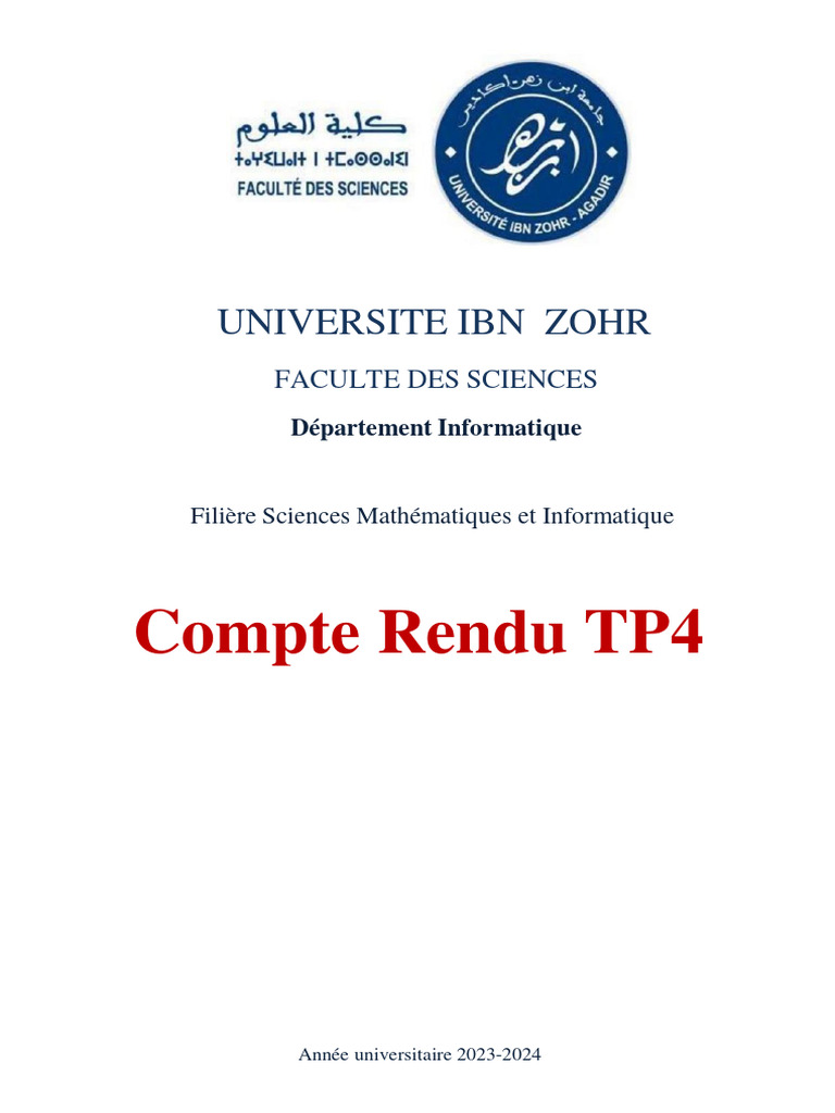 Compte Rendu TP4 | PDF