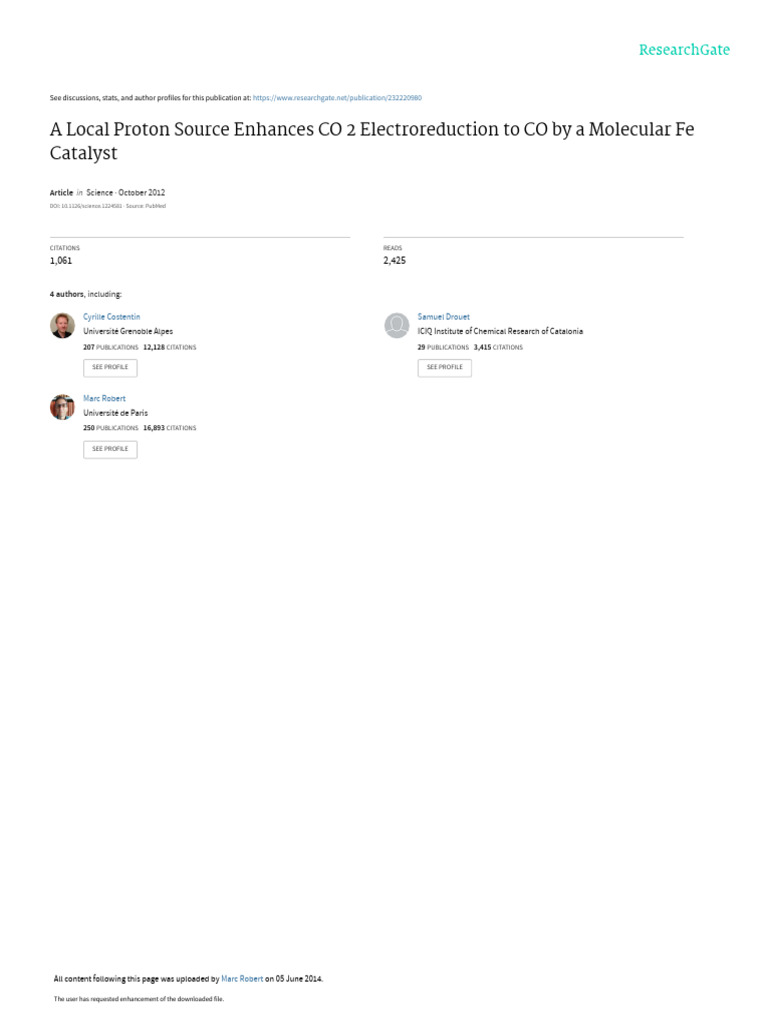 CO2 Science 2012 | PDF | Catalysis | Carbon Dioxide