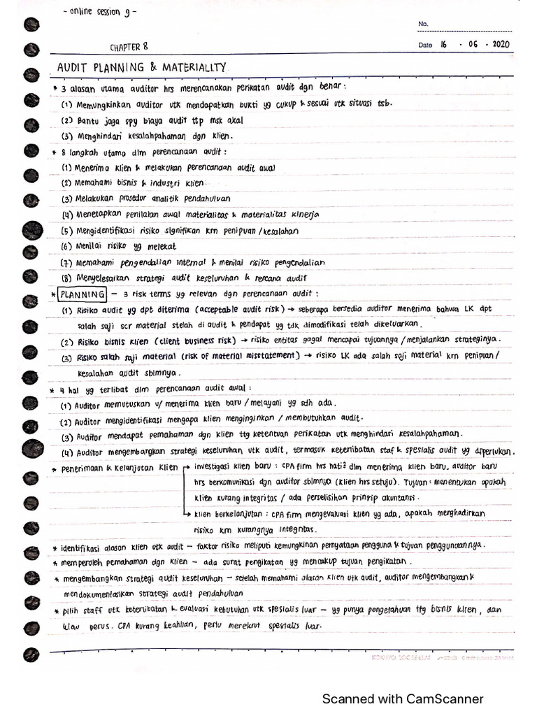 Auditing 1 Session 9 Summary | PDF
