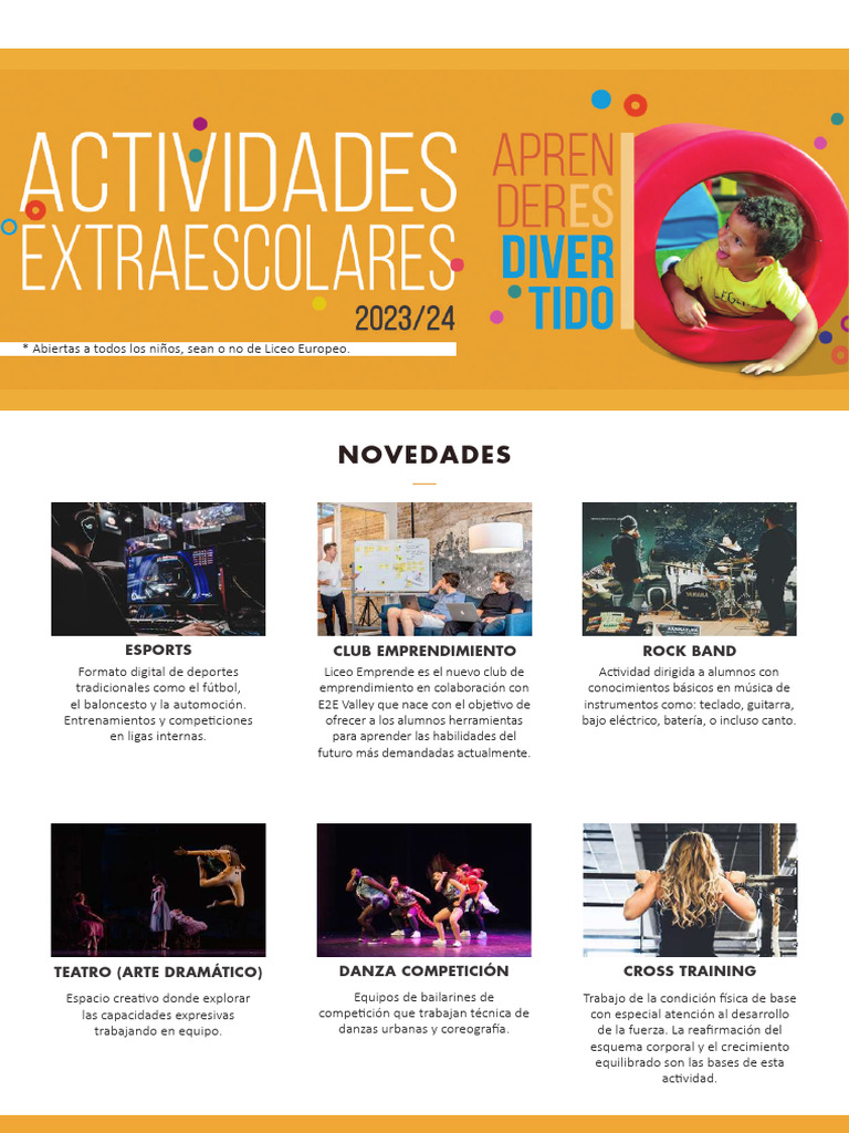 Actividades Extracurriculares en Liceo Europeo | PDF | Bailes | Deportes