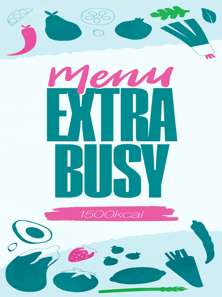 Menu Extra Busy 1500 Kcal Februarie 2024 - Compressed | PDF