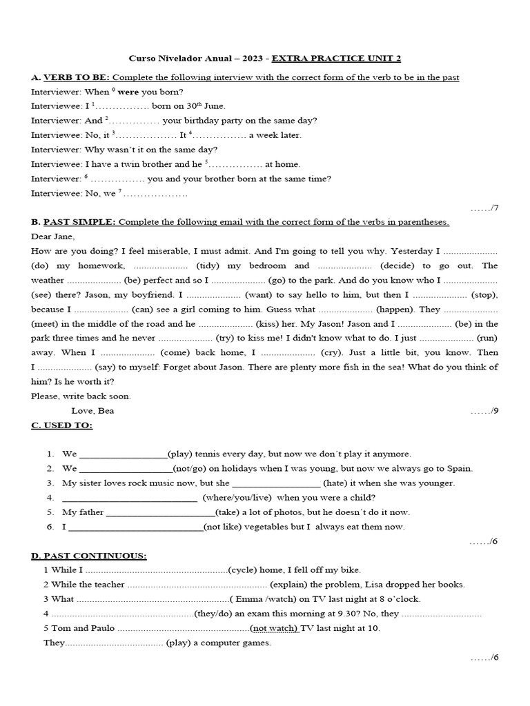 Extra Practice Unit 2 | PDF