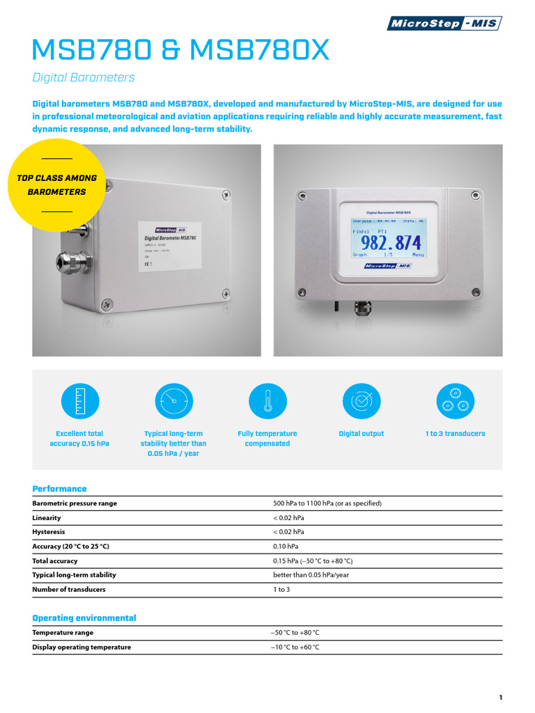 MSB780 - MSB780X - Product Sheet | PDF | Pascal (Unit) | Tools