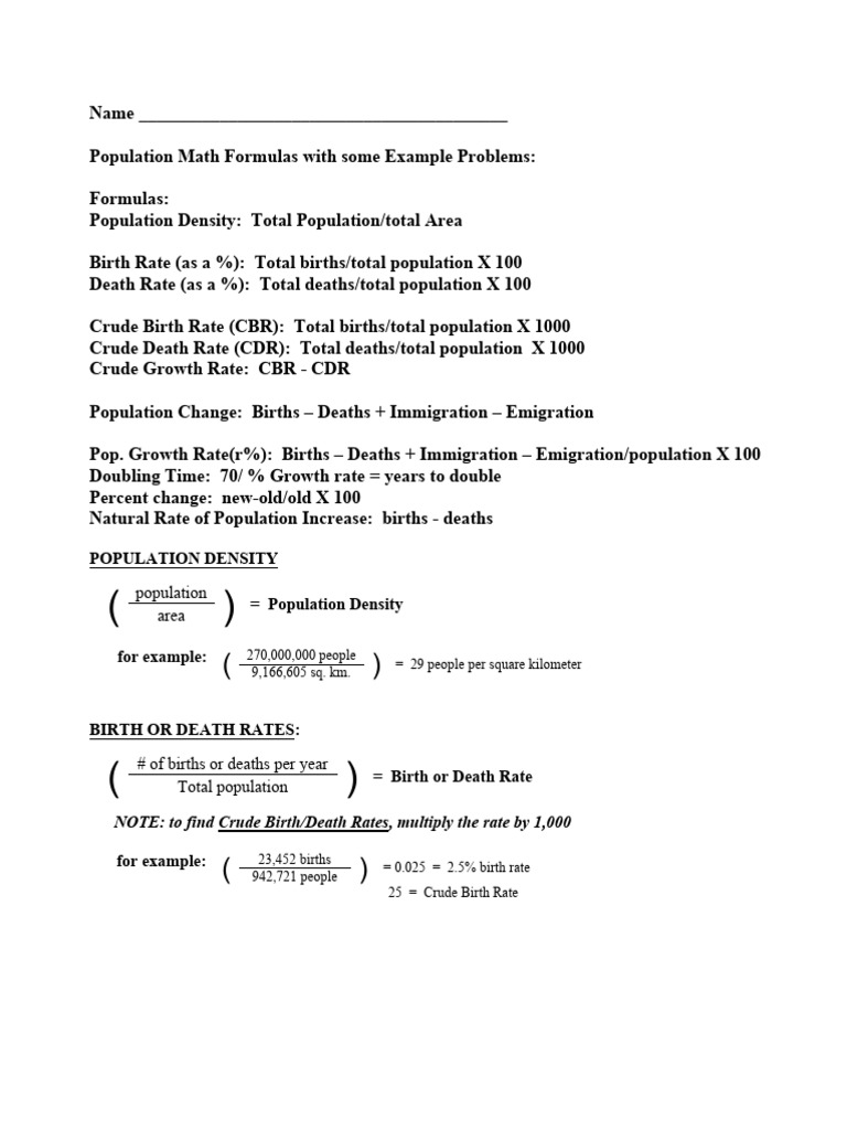 Population Math for Students | PDF | Actuarial Science | Applied ...