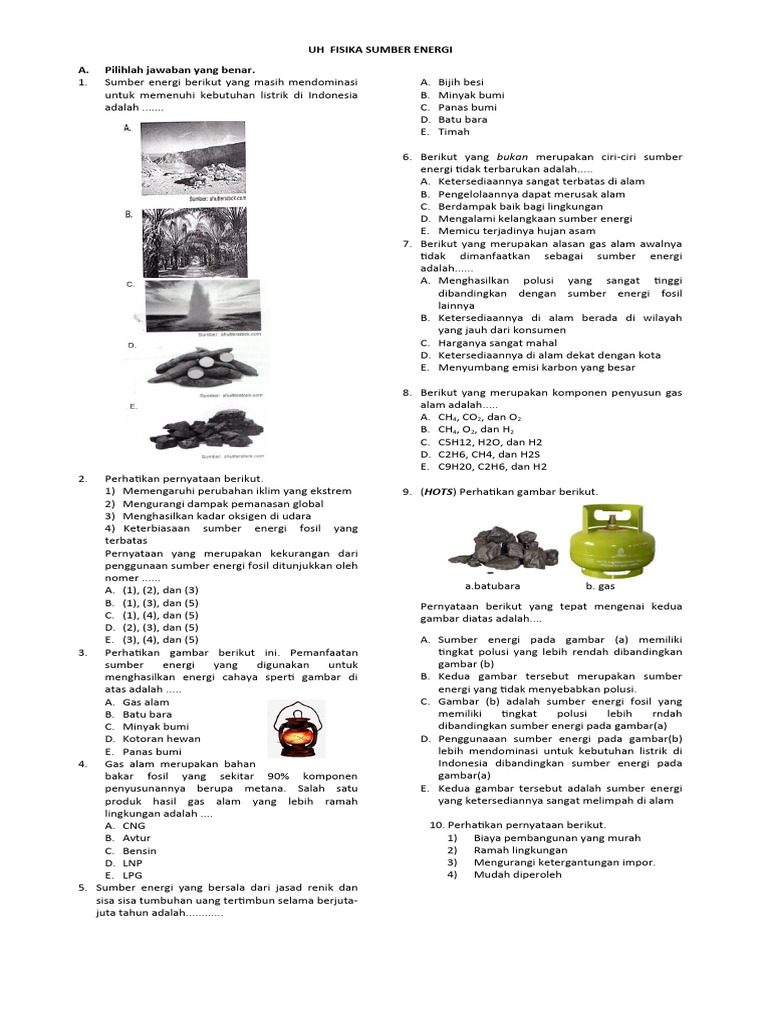 Soal Energi Dari Intan | PDF