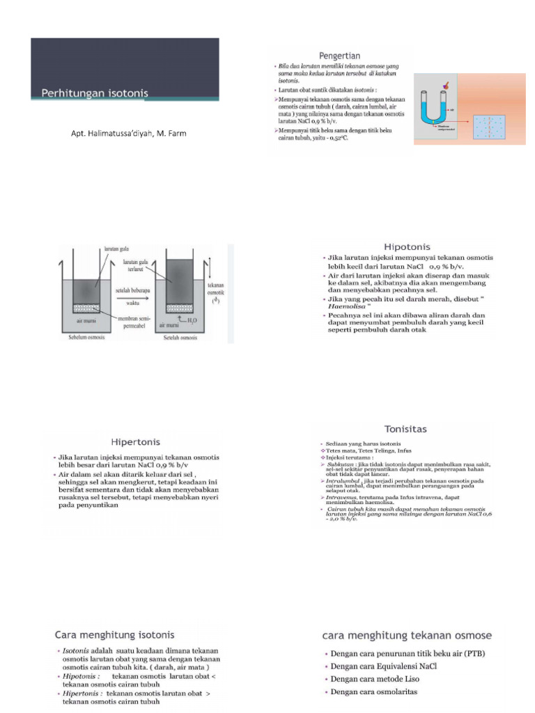 Print Perhitungan Isotonis | PDF