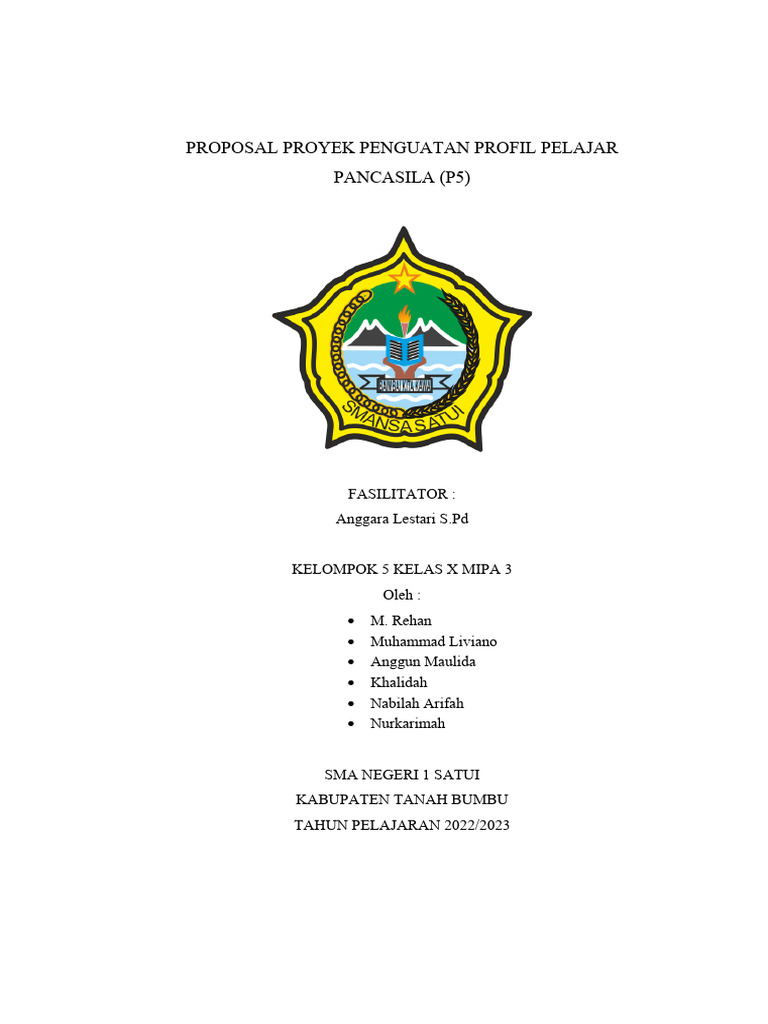 479225680-Proposal Proyek Penguatan Profil Pelajar Pancasila p5 - 12 ...