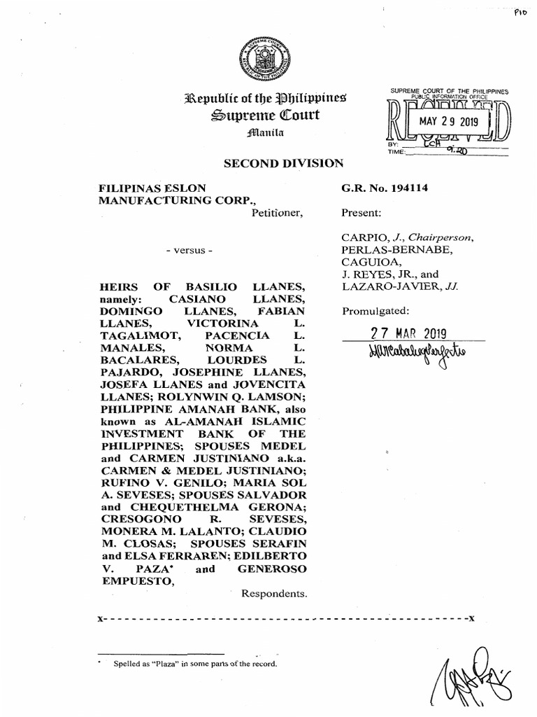 FEMCO vs. Llanes Heirs Land Dispute | PDF | Politics | Law