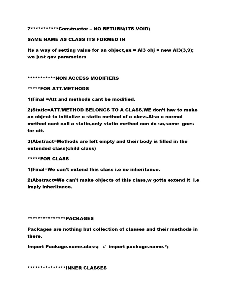 Java Core Pdf Method Computer Programming Class Computer Programming