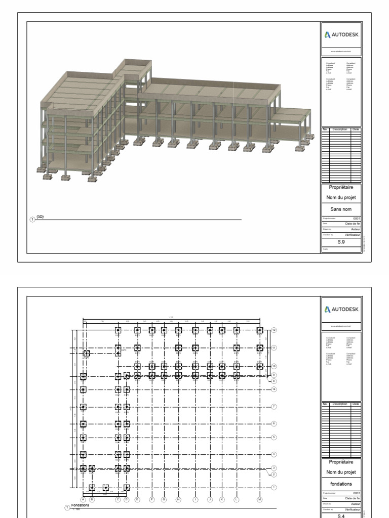 Plan de Coffrage Revit 1666629017 | PDF