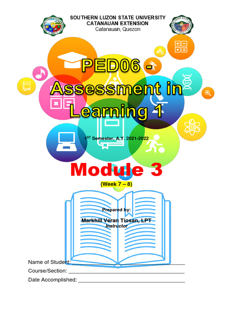 Module 3 - Assessment in Learning 1-1 | PDF Module 3 - Assessment in Learning 1-1 | PDF