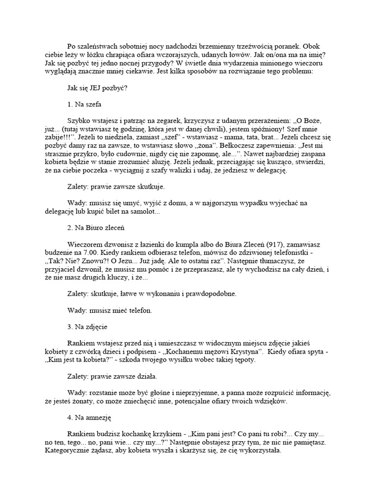 Jak Spławić Kochanka | PDF Jak Spławić Kochanka | PDF