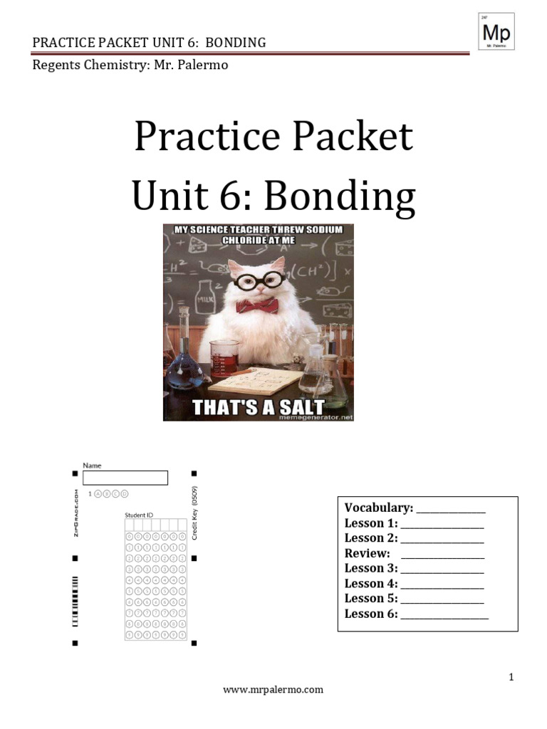Unit 6 Practice Packet Bonding | PDF | Computers | Technology & Engineering