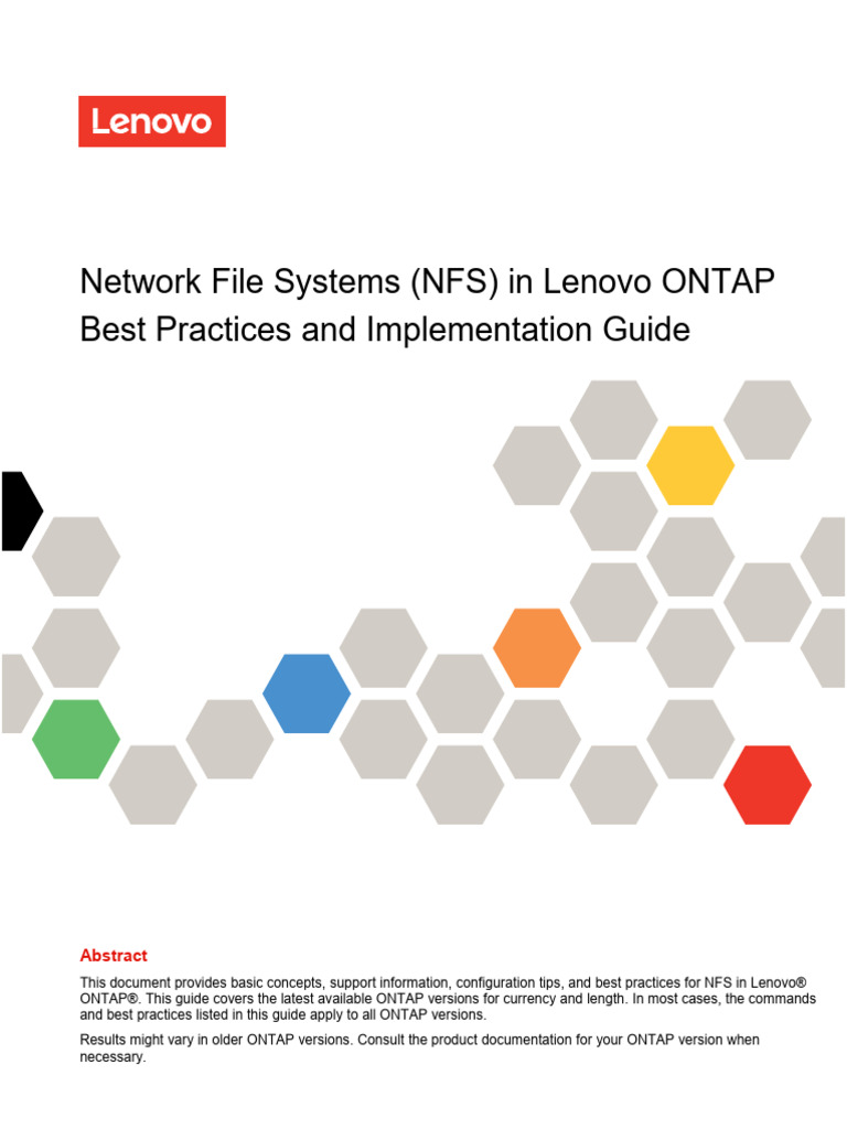 Nfs in Lenovo Ontap Best Practices and Implementation Guide | PDF | File System | Software
