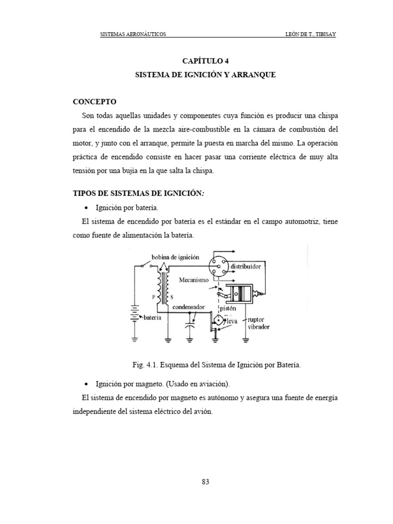 Capítulo 4 Ignición y Arranque | PDF | Distribuidor | Inductor