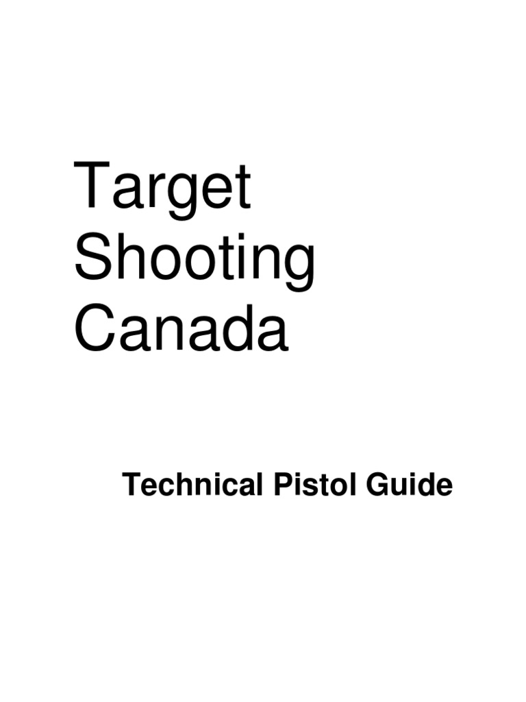 Technical Pistol Guide Complete | PDF | Breathing | Trigger (Firearms)