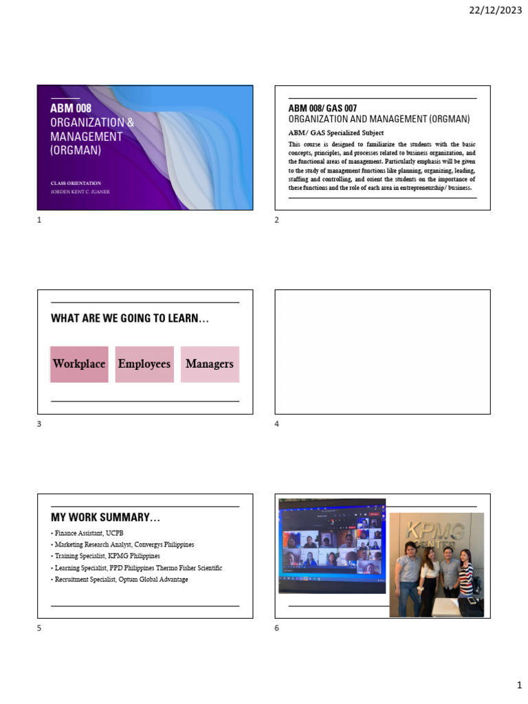 Introduction to Organization & Management | PDF | Human Resources | Goal