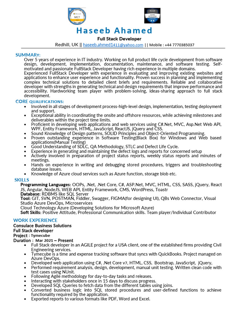 Haseeb - FullstackDevJan | Download Free PDF | World Wide Web | Internet & Web