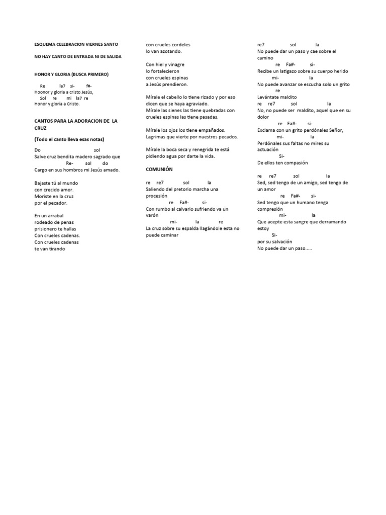 Esquema Celebracion Viernes Santo | PDF
