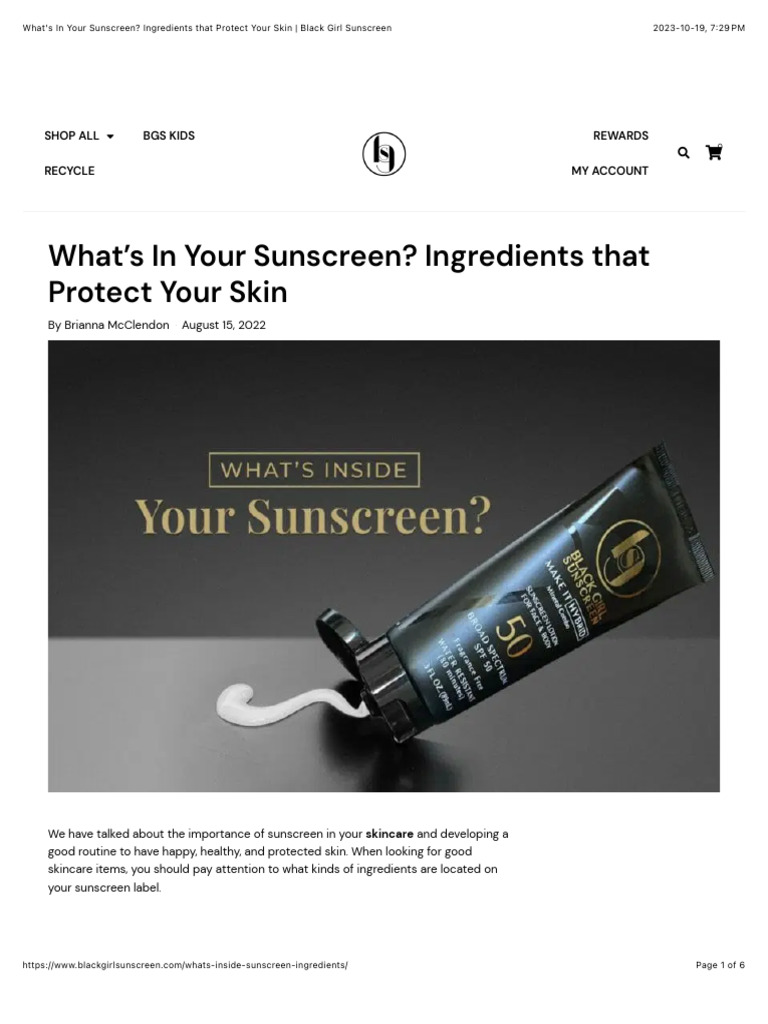 Sunscreen Guide for Black Skin | PDF | Sunscreen | Ultraviolet