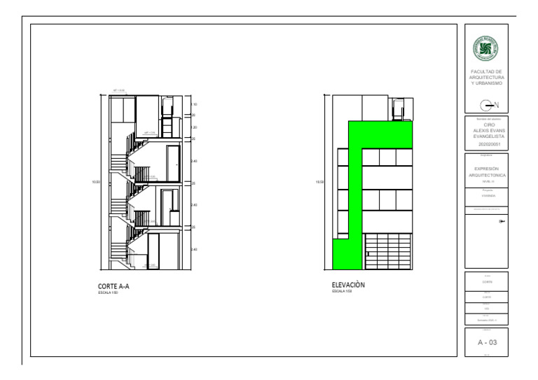 Alexis - Corte y Elevacion | PDF
