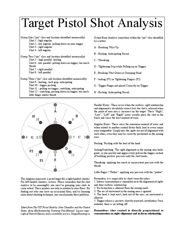 Pisto Shot Analysis | PDF | Trigger (Firearms) | Projectiles