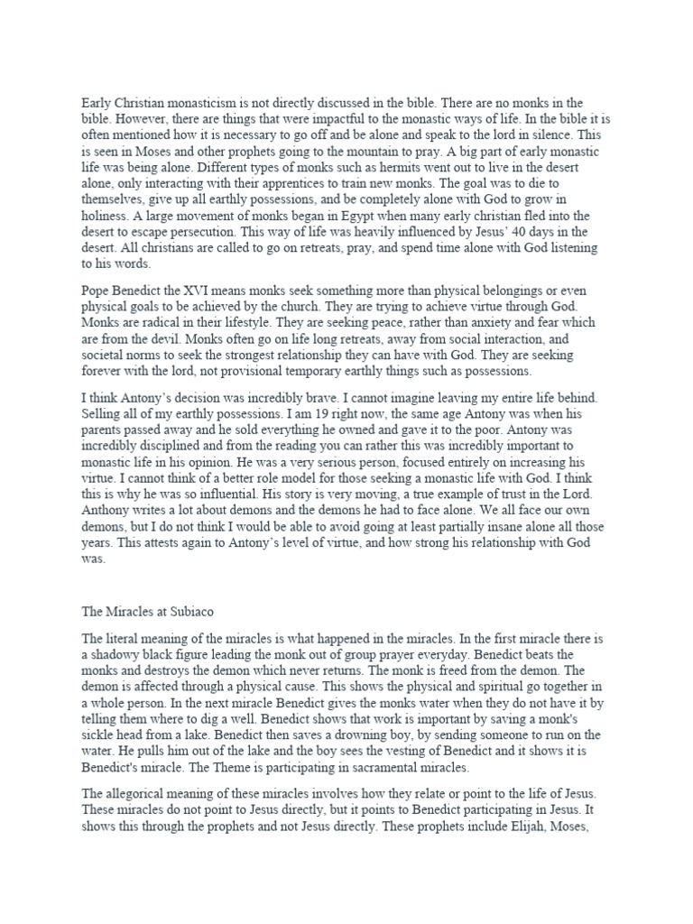 Early Christian Monarchism and Miracles at Subiaco | PDF