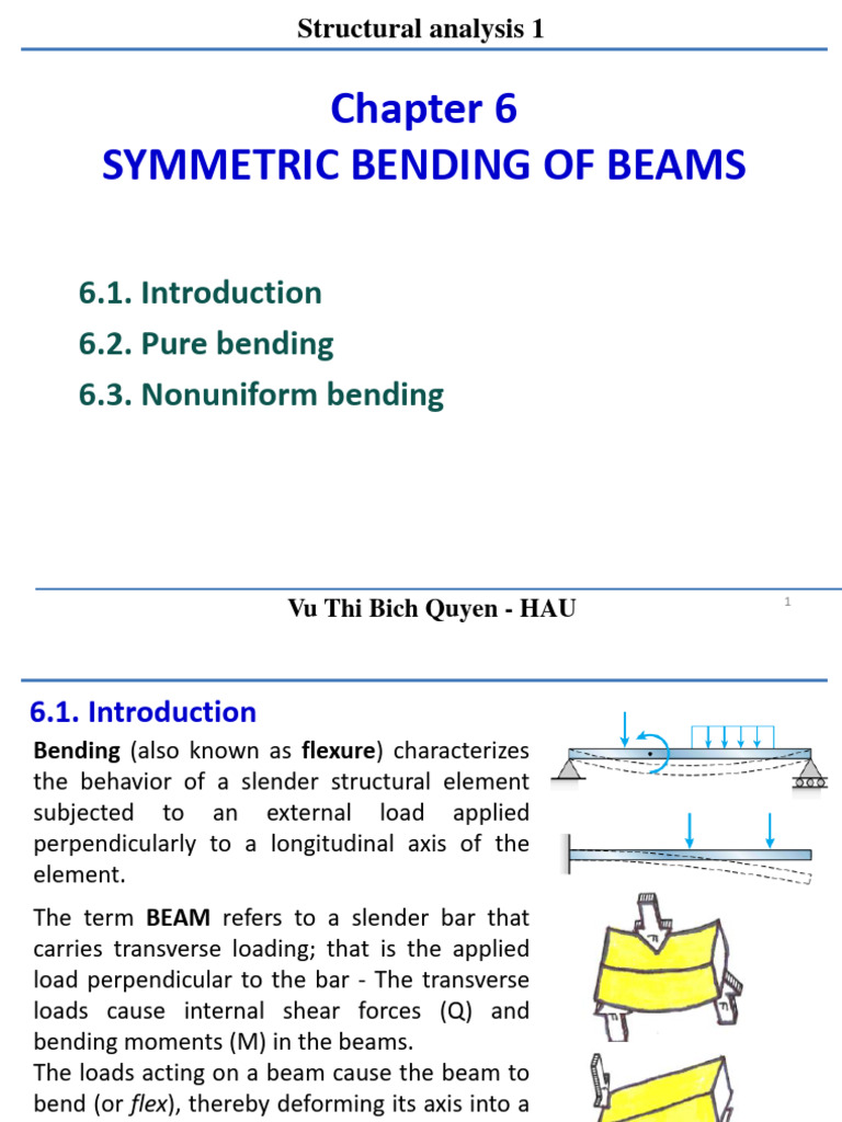 Symmetric Bending of Beams Explained | PDF | Bending | Beam (Structure)