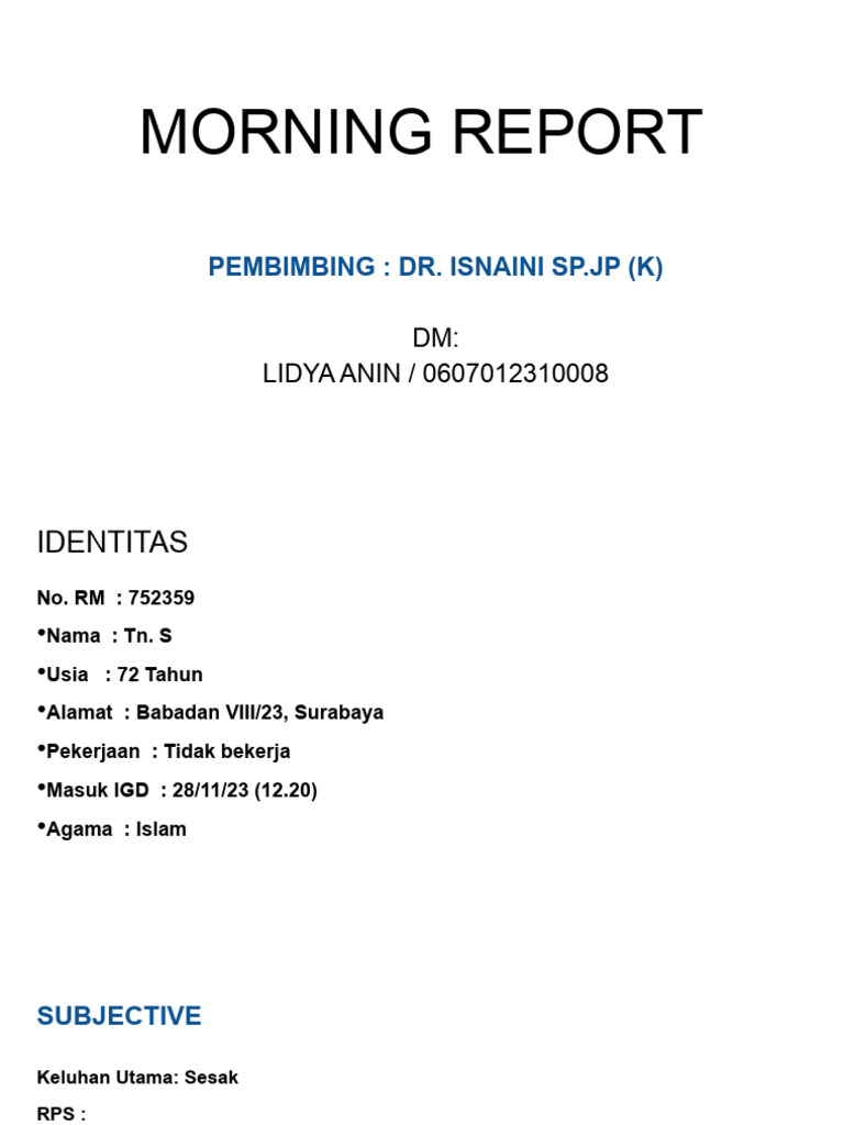 Lidya - MR Cor Pulmonale | PDF