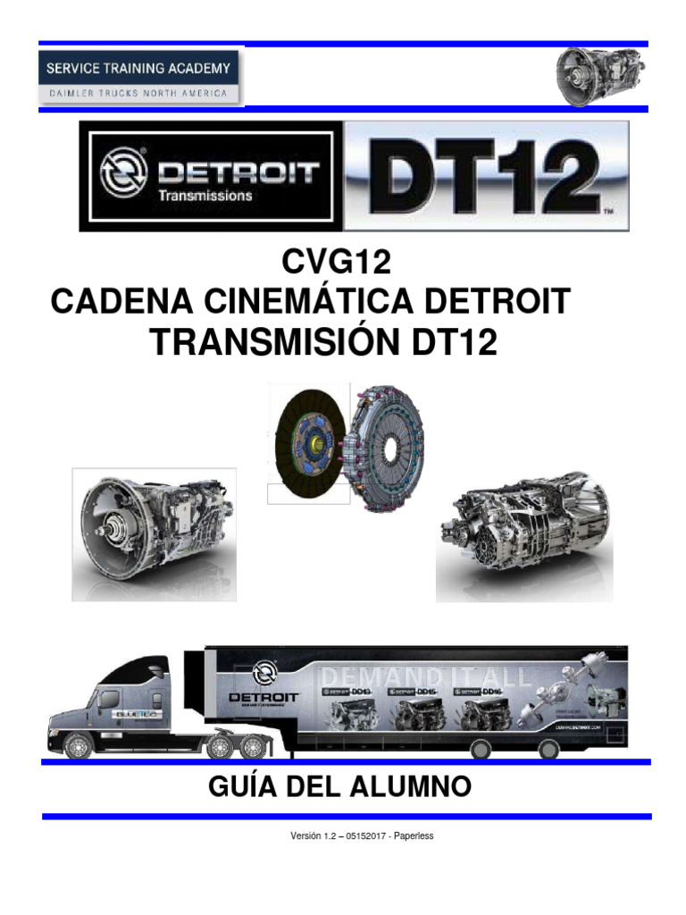 Manual Español - Transmisión Detroit Dt12 | PDF | Embrague | Transmisión manual