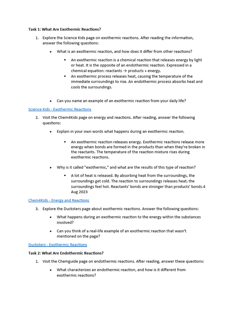 Ice Cream: An Endothermic Process | PDF | Chemical Reactions | Heat