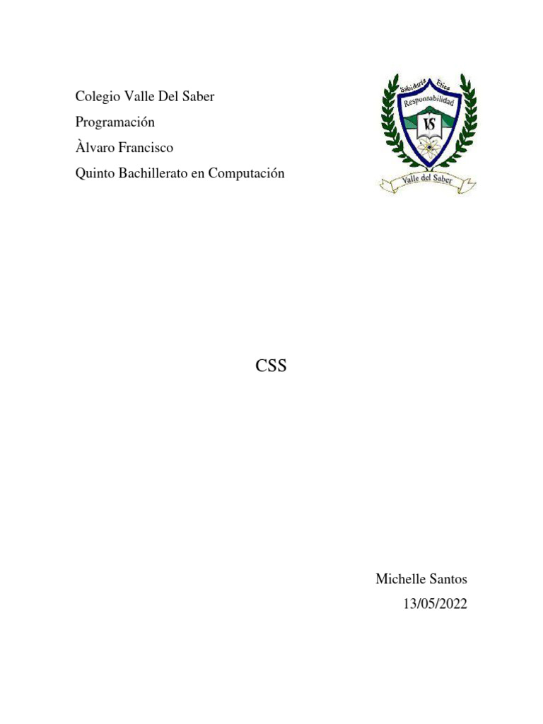 Colegio Valle Del Saber Programación Àlvaro Francisco Quinto ... Colegio Valle Del Saber Programación Àlvaro Francisco Quinto ...