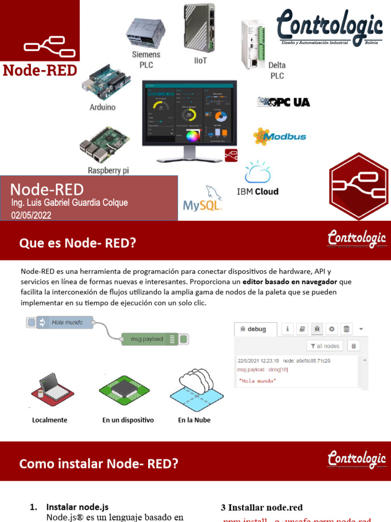 Node RED | Descargar gratis PDF | Script Java | Programación de computadoras