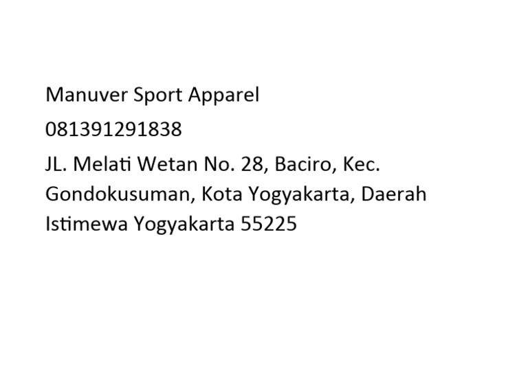 Manuver Sport Apparel | PDF