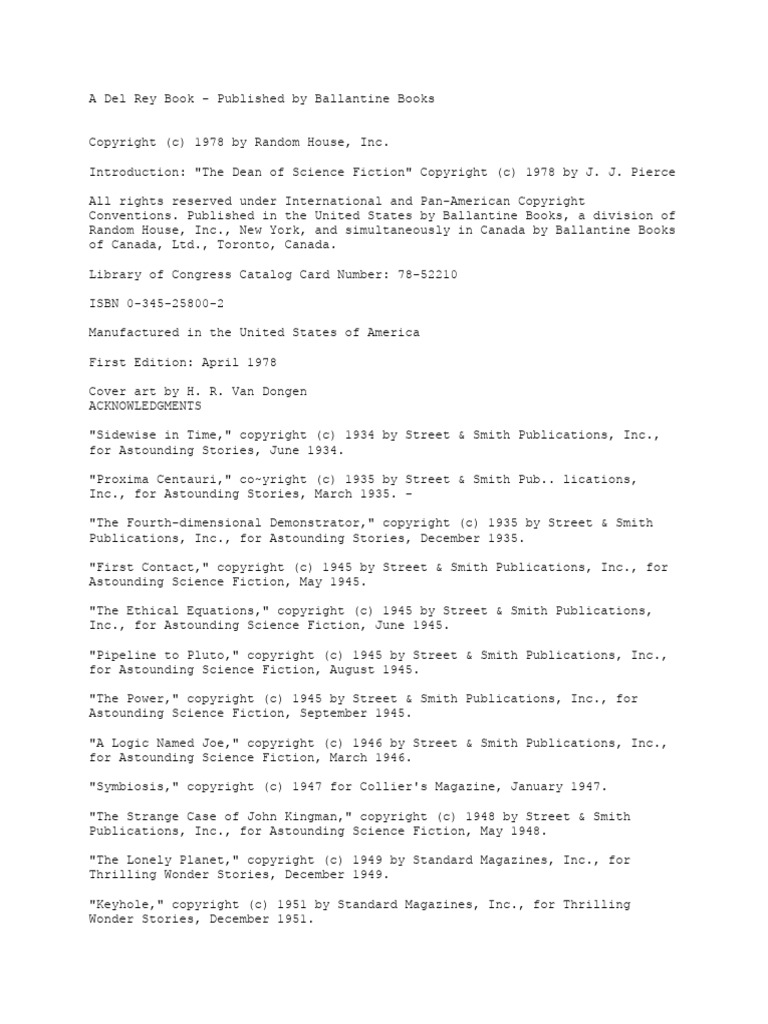 Murray Leinster - The Best of Murray Leinster | Download Free PDF | Science Fiction