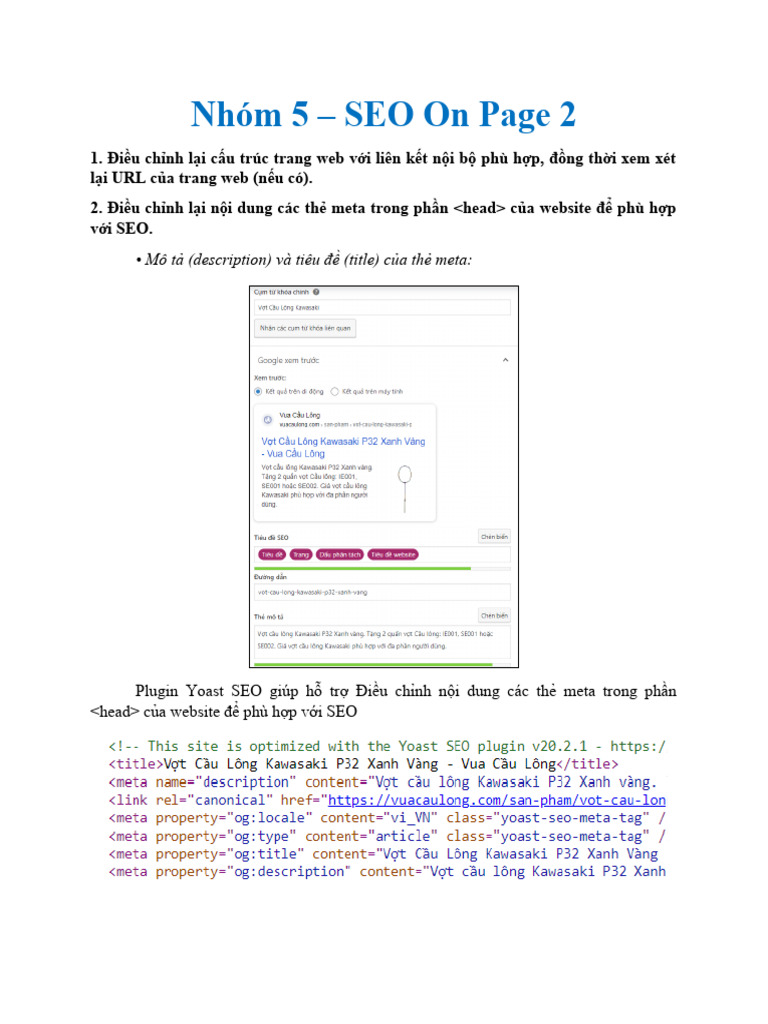 Nhóm 5-SEO ON PAGE 2 | PDF
