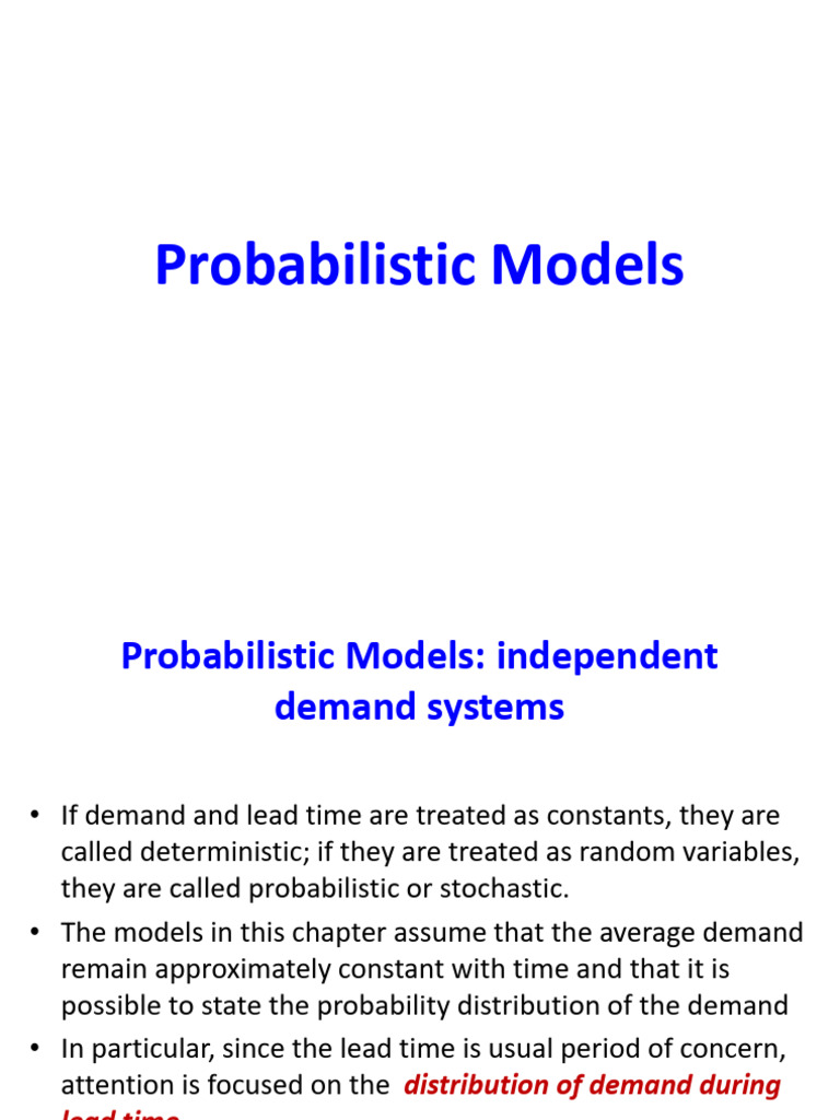 Prob Model | PDF | Probability Distribution | Statistics
