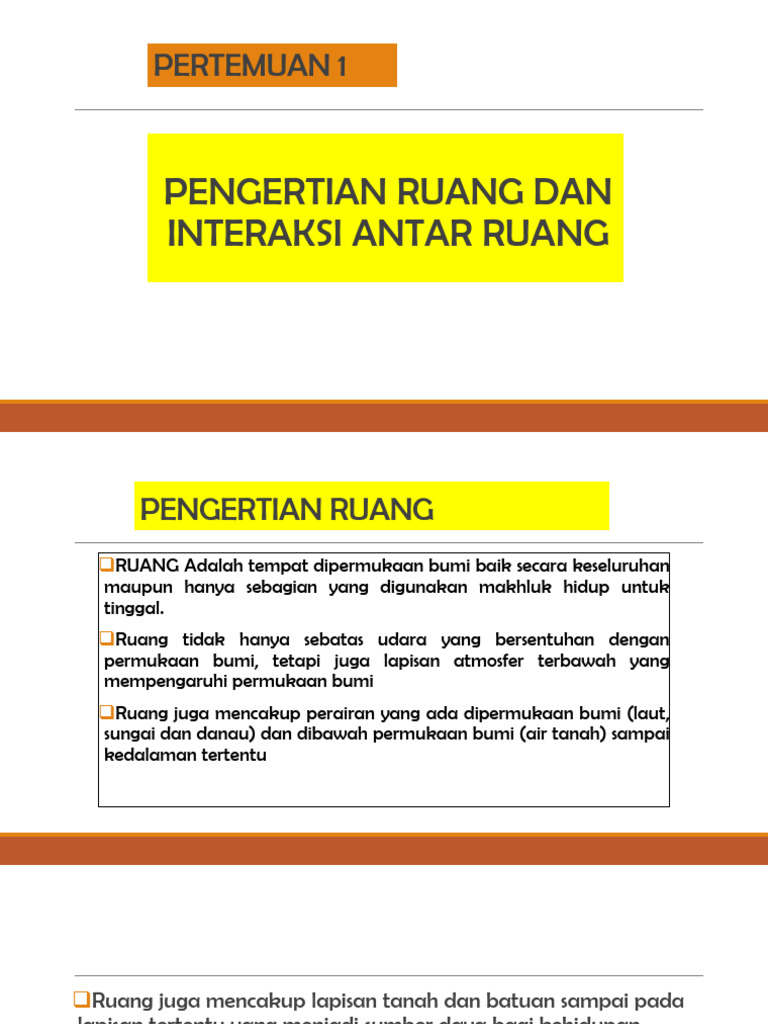 Pengertian Ruang dan Interaksi Antarruang | PDF
