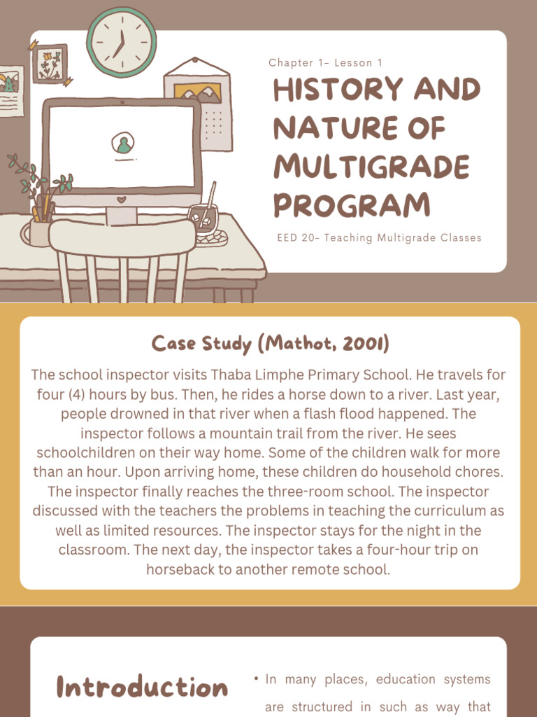 EED 20 - Lesson 1 (History and Nature of Multigrade Program) | PDF | Wellness