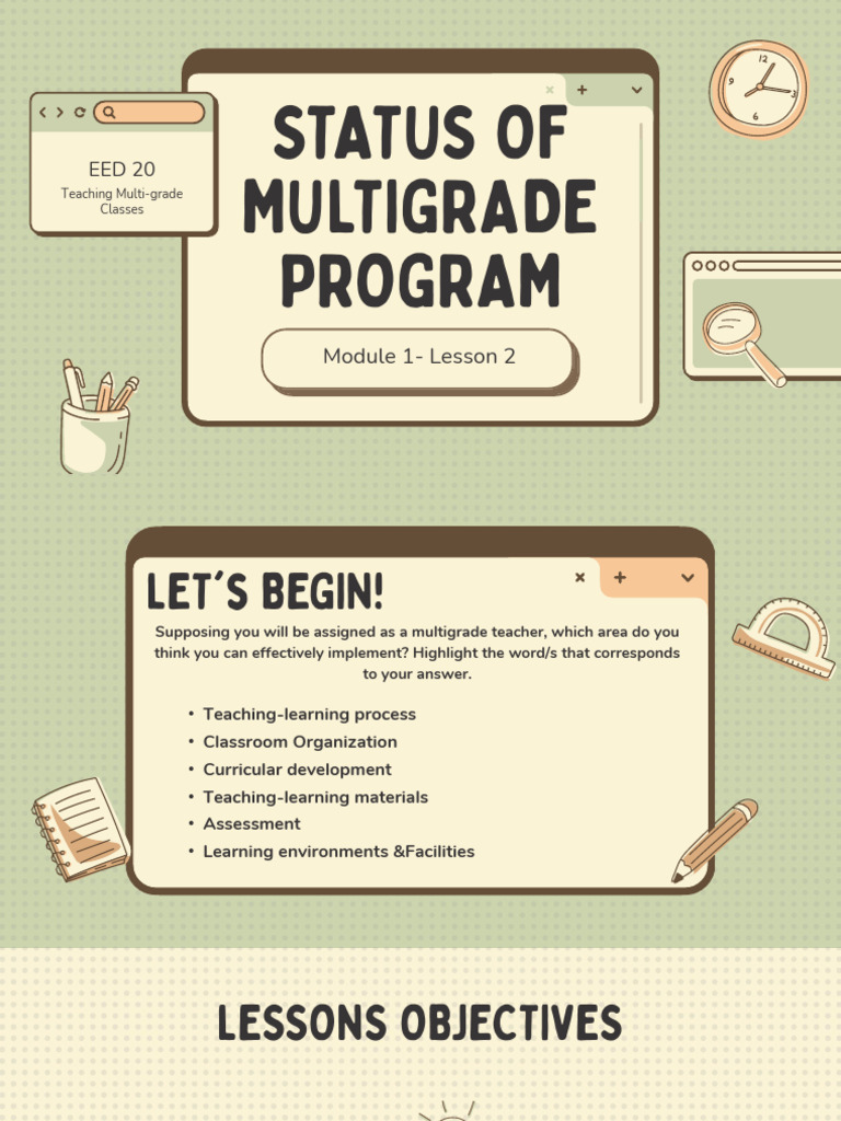 Status of Multigrade Program | PDF | Curriculum | Teachers