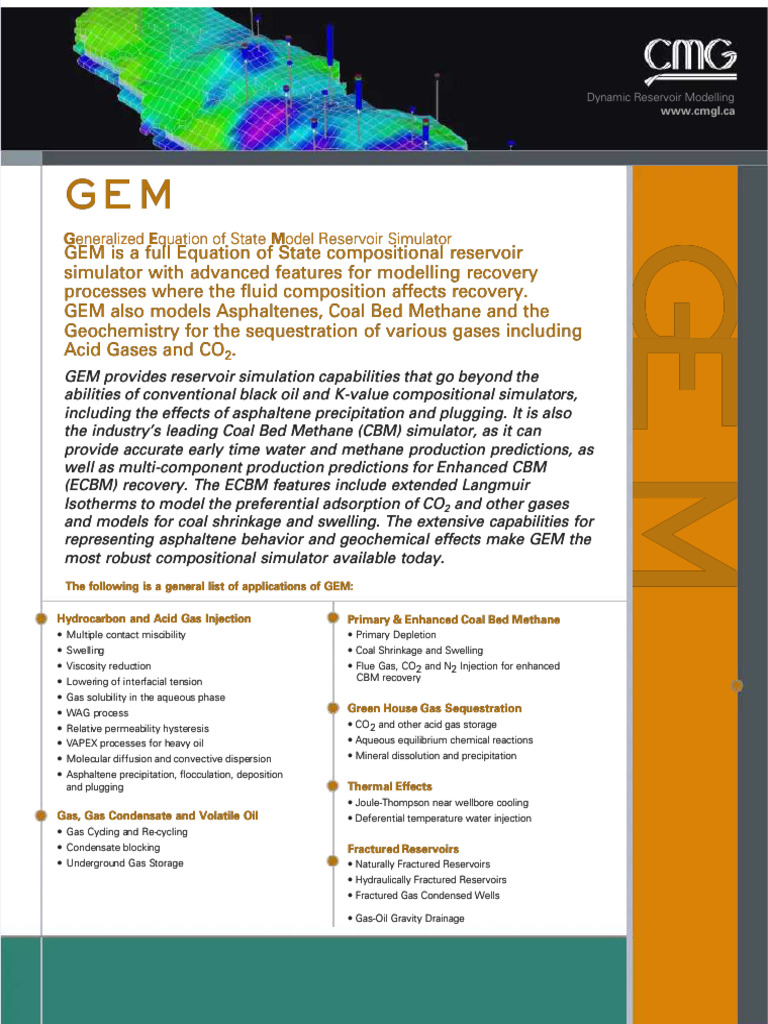 PDF CMG Gem PDF - Compress | PDF | Coalbed Methane | Gases
