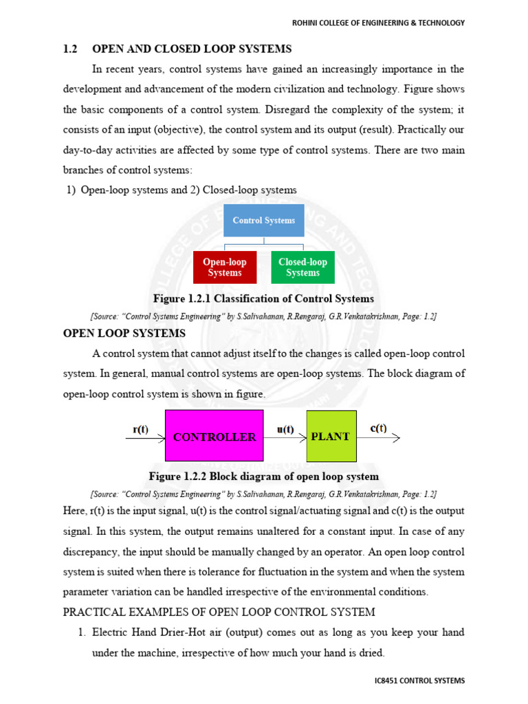 Open Closed Loop Notes | PDF | Feedback | Control Theory