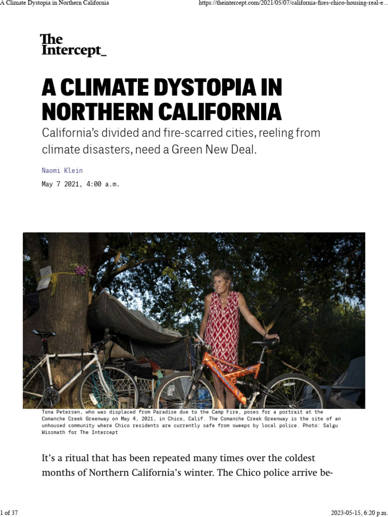 Climate Crisis and Homelessness in Chico | PDF | Homelessness | California