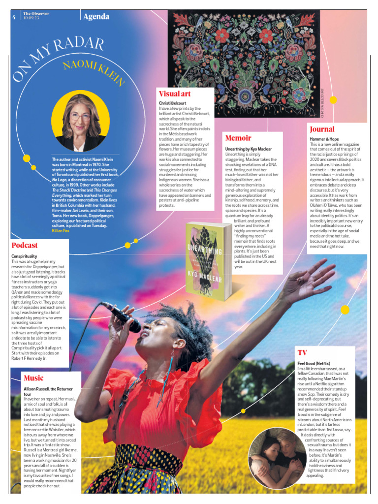 Klein, Naomi - On My Radar (Observer New Review, 10 Sept. 2023) | PDF