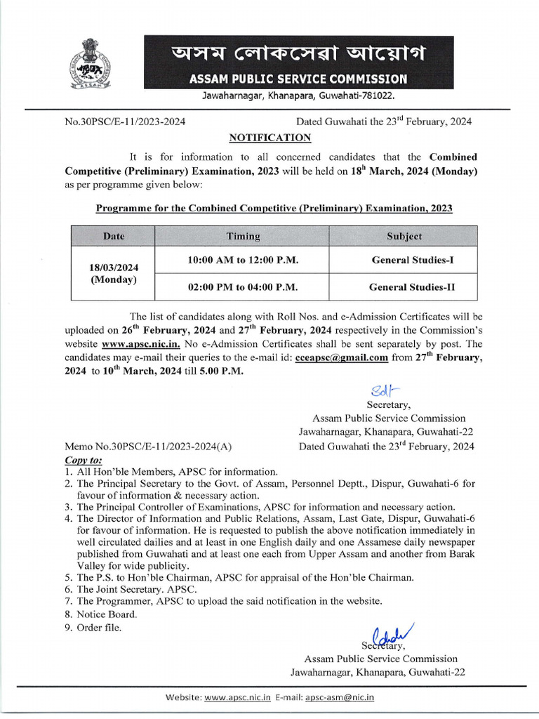 Notif CCE (P) 2023 Programme 23022024 | PDF