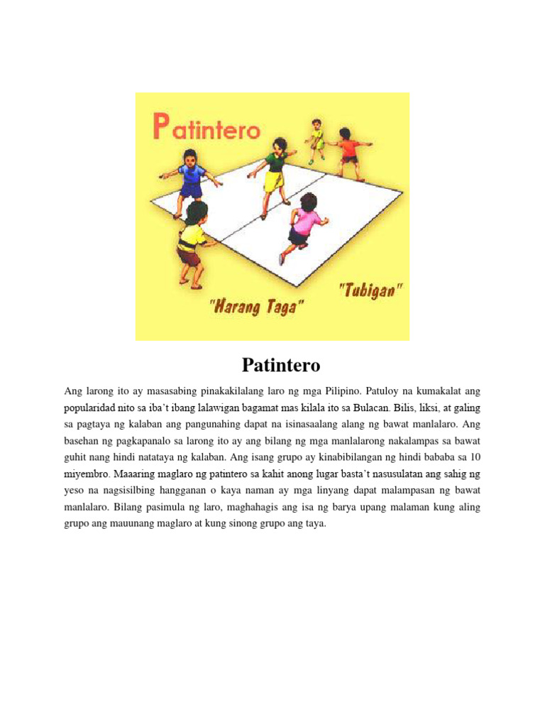 Katutubong Laro NG Pilipino | PDF Katutubong Laro NG Pilipino | PDF