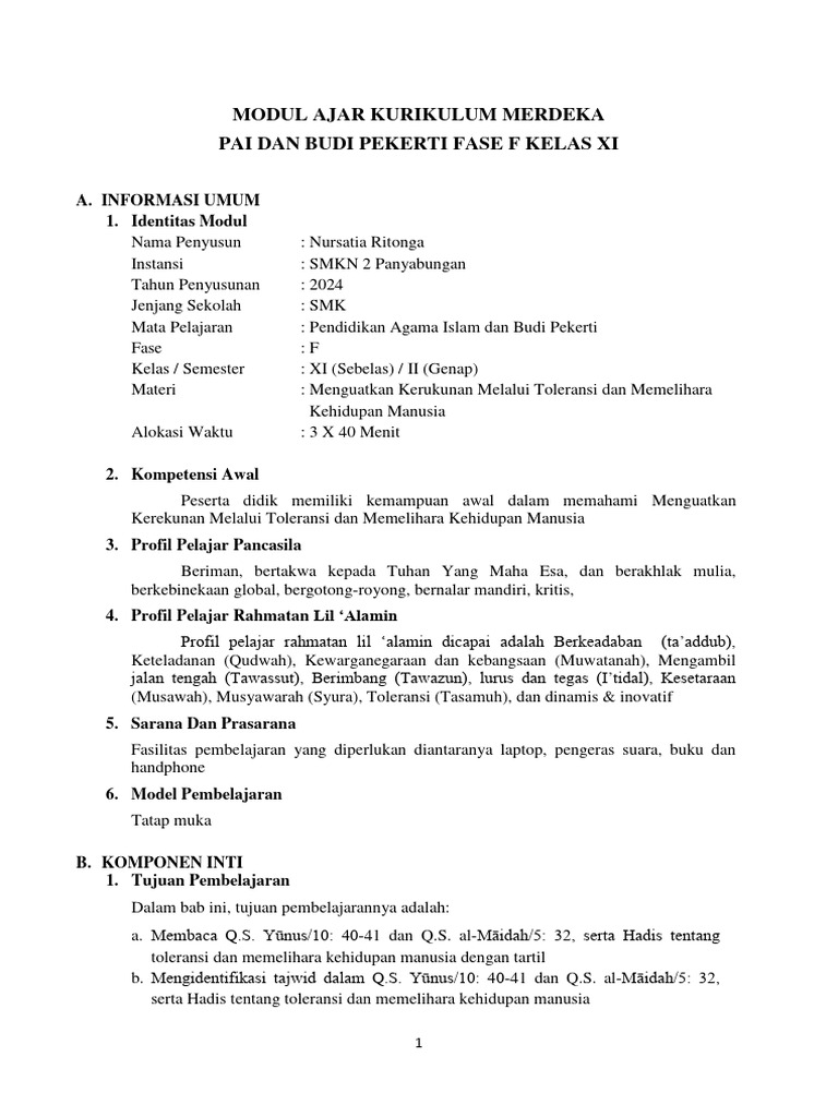 Modul Ajar Kumer Dayah | PDF