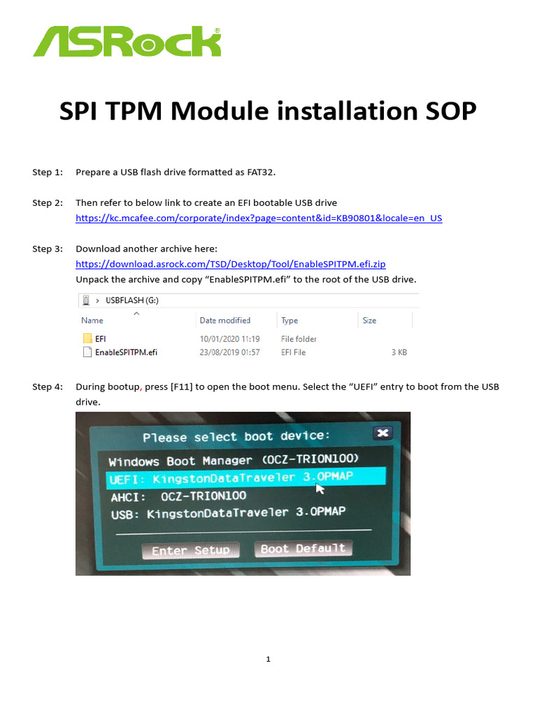 Asrock TPM SPI | PDF