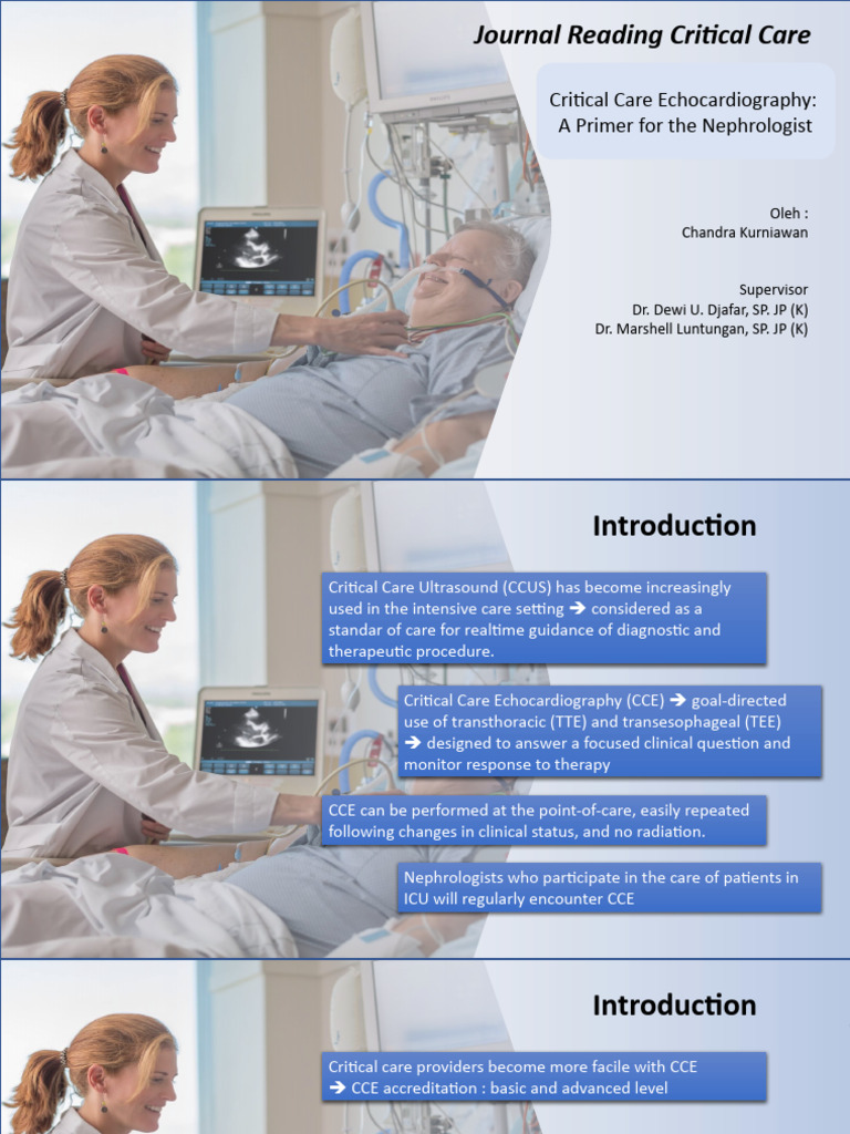 Critical Care Echocardiography | PDF | Echocardiography | Intensive Care Medicine